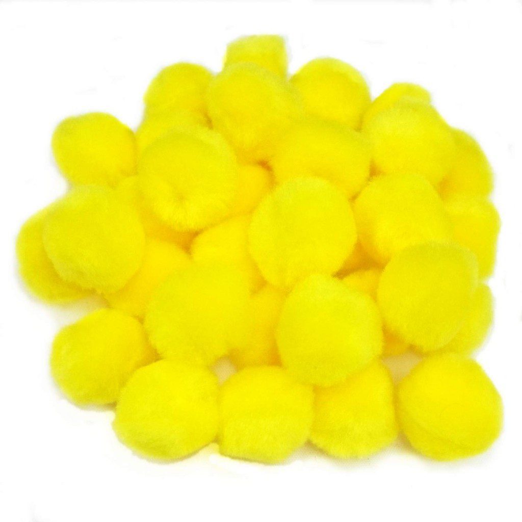 Pom Poms - 1" Yellow - DBLG Import
