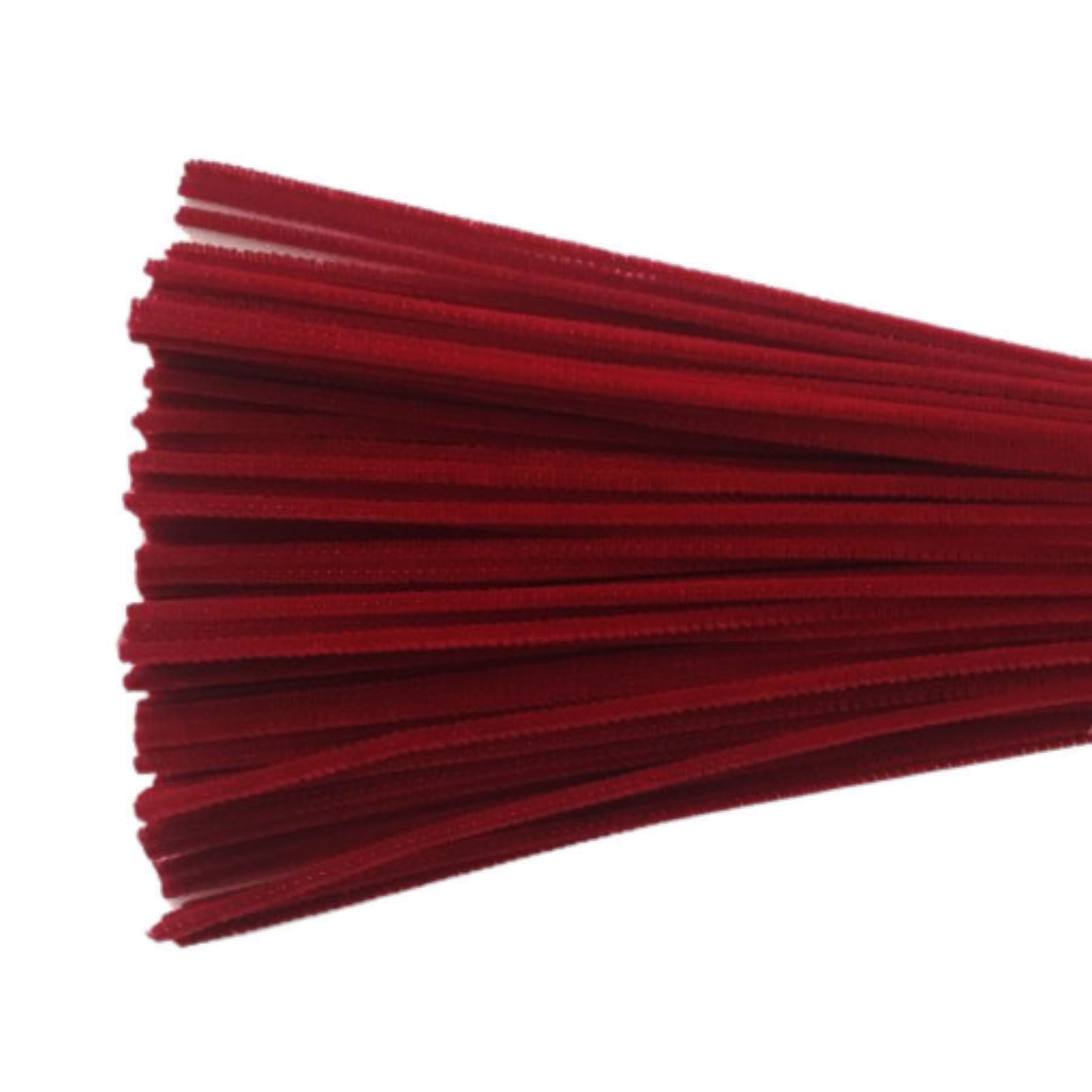 6mm x 12" Dark Red Pipe Cleaners - DBLG Import