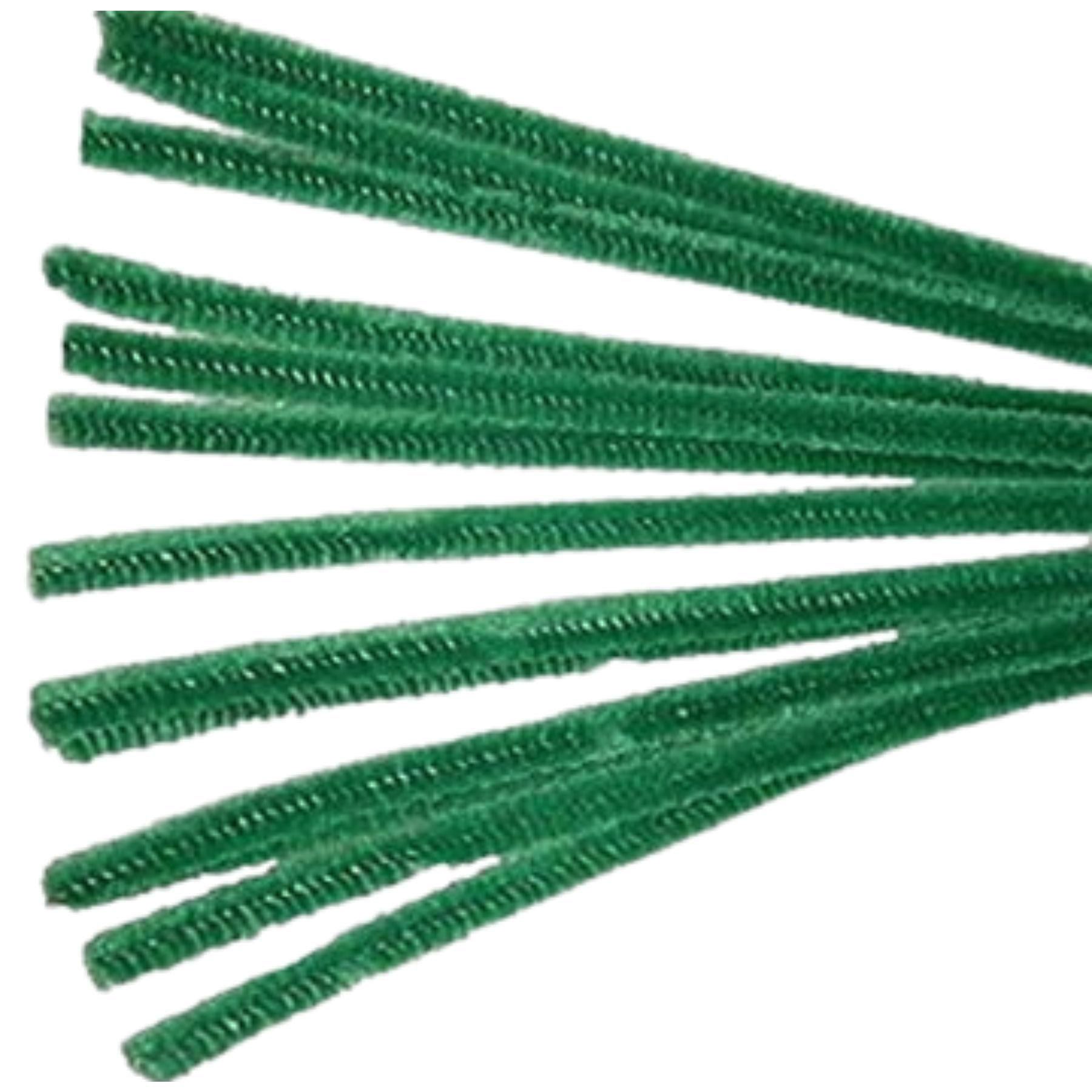 6mm x 12" Dark Green Pipe Cleaners - DBLG Import