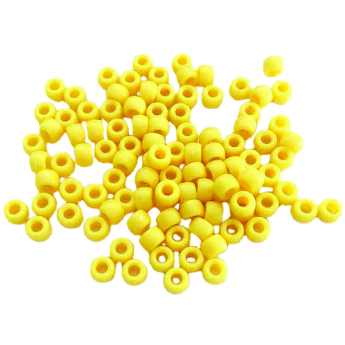 6 x 9mm Yellow Pony Beads - DBLG Import