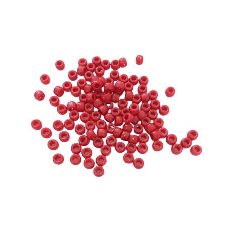 6 x 9mm Red Pony Beads - DBLG Import