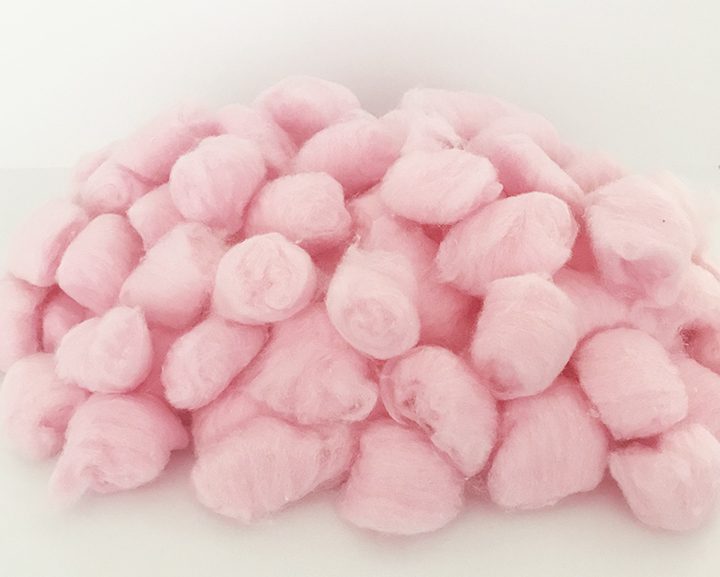 Cotton (Acrylic) Fluffs - Pink - DBLG Import