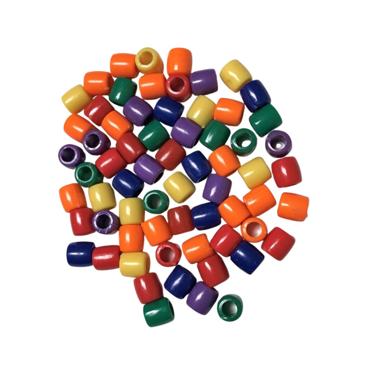 12mm x 12mm Assorted Colour Large Hole Pony Beads - DBLG Import