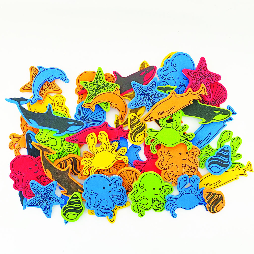 Self-adhesive foam marine life shapes - DBLG Import