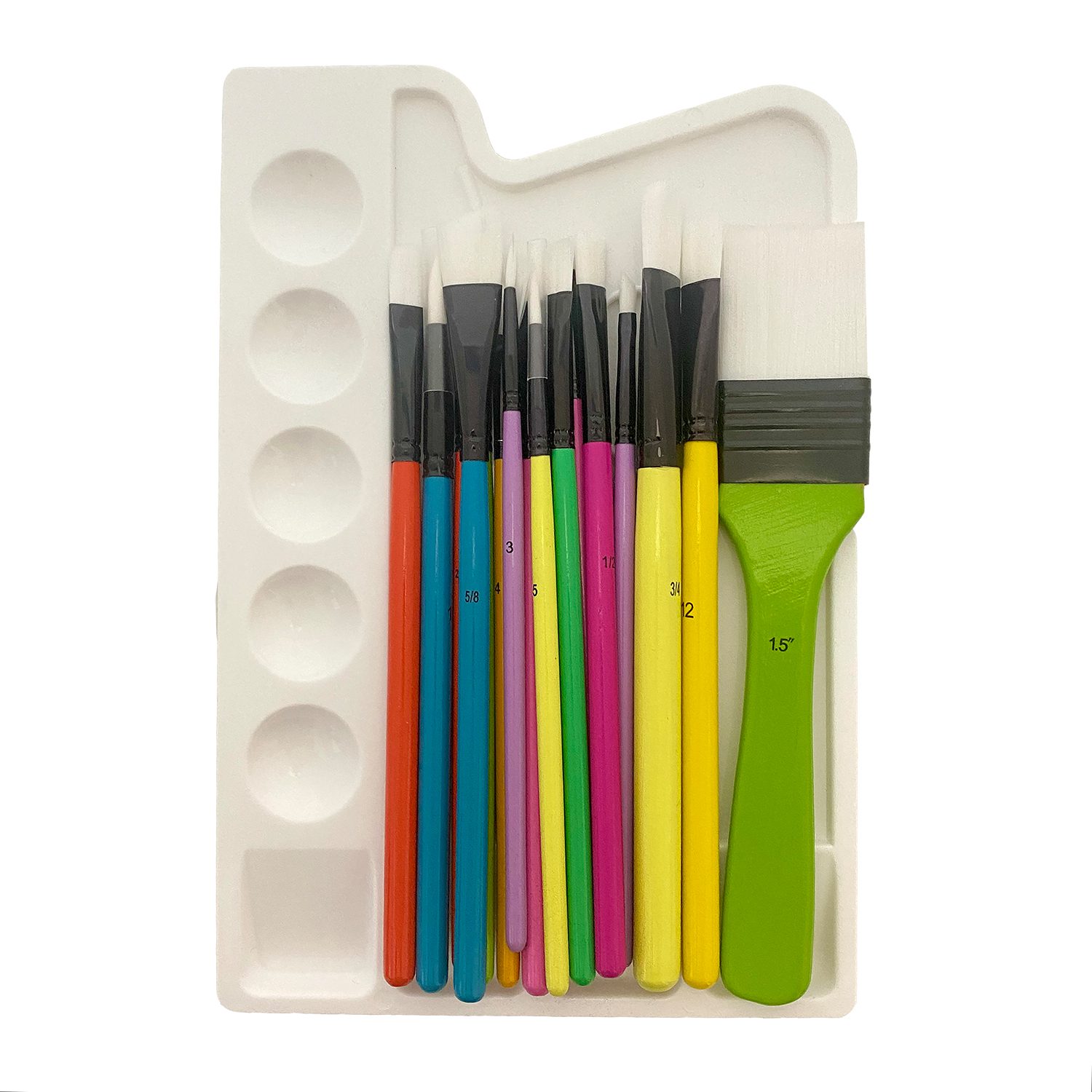 18pc Assorted Taklon Brush Set With Palette - DBLG Import