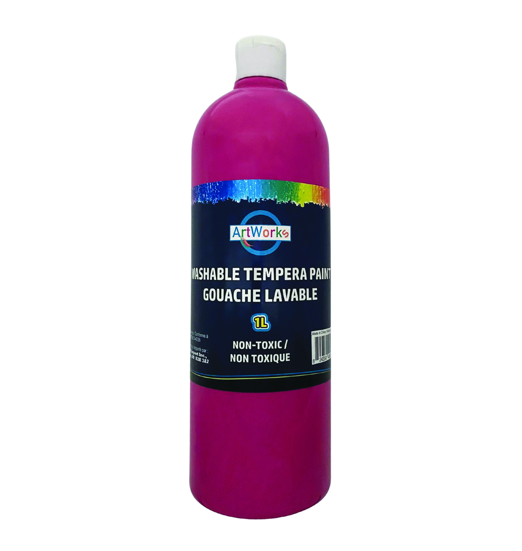 1L Fuchsia Washable Tempera Paint - DBLG Import