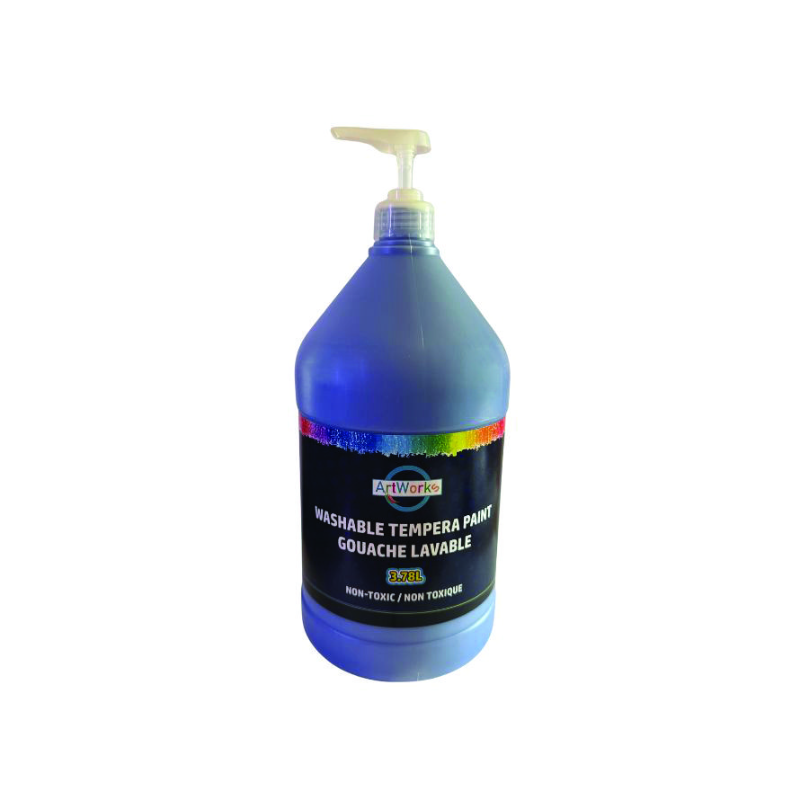 3.78L Dark Blue Washable Tempera Paint With Pump - DBLG Import