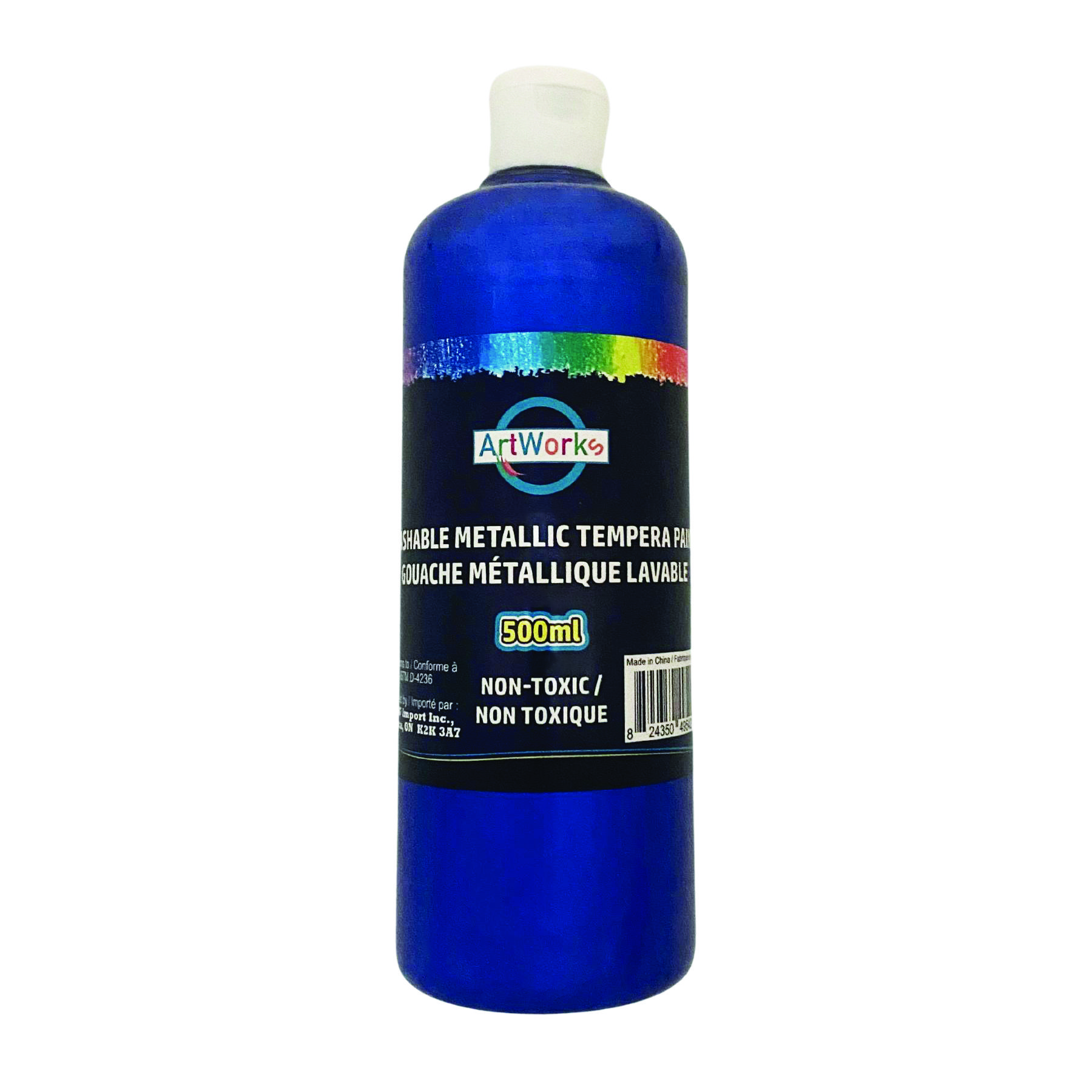 500ml Metallic Blue Washable Tempera Paint - DBLG Import